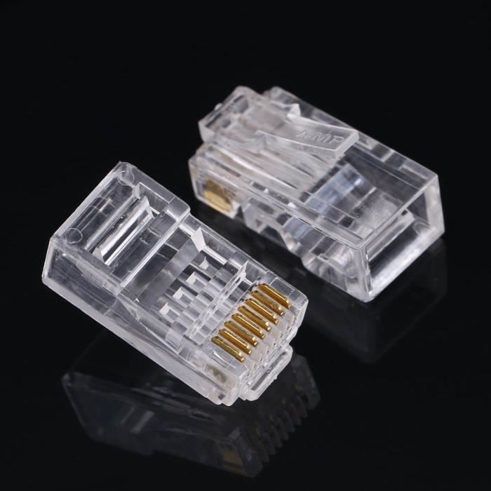 Tête de câble Prise modulaire RJ45, connecteur Internet réseau ...