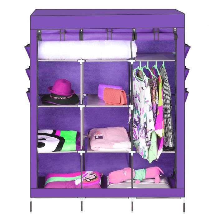 Tissu garde-robe Armoire penderie rangement placard Portable ...