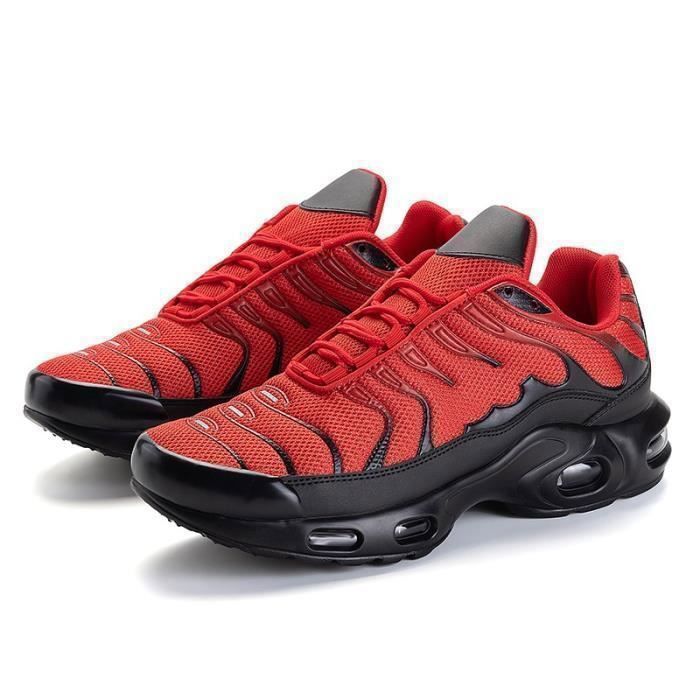 Basket Homme Chaussures Sport Masculines Respirante Chaussure Rouge ...