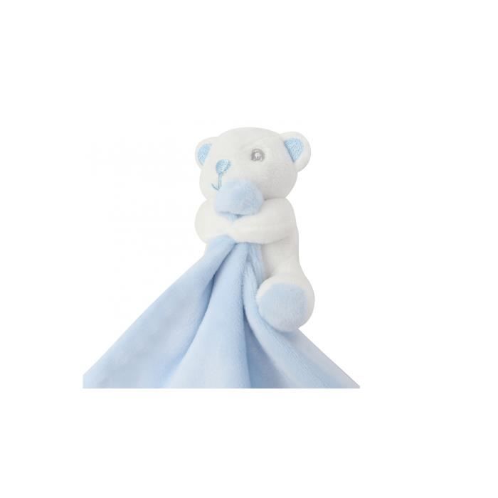 Doudou plat Mumbles Animal - Blue bear - TU - Hochet - Tissu doux ...