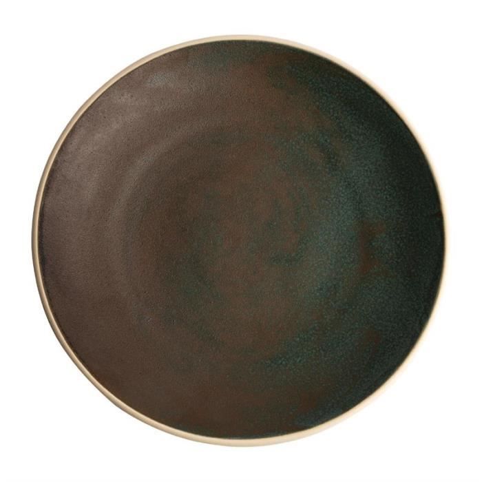 Assiettes coupes vert bronze Olympia Canvas 27 cm - Cdiscount Maison