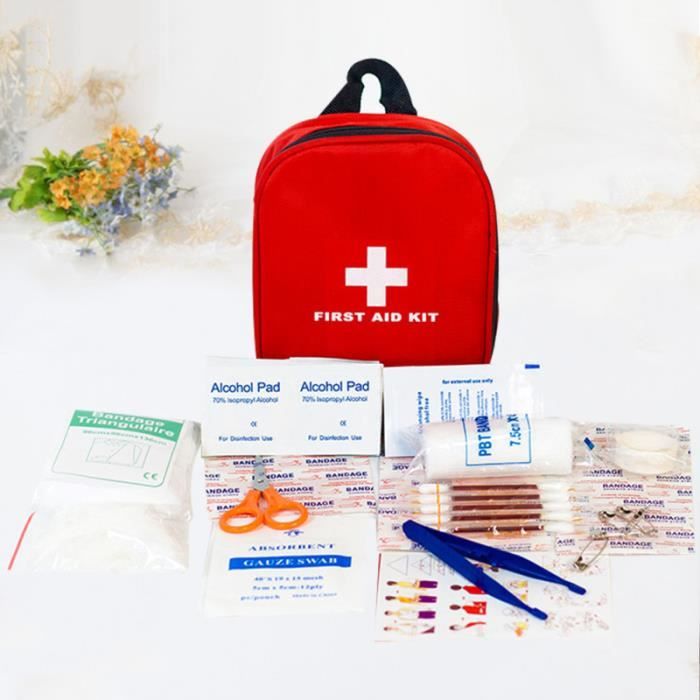 1 ensemble professionnel de premiers soins assortis Kit de survie portable d'urgence Fournitures ...