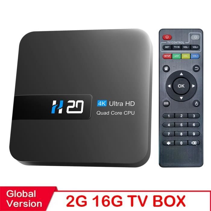 Boîtier Smart TV - RNCYN - H20 - Android 10.0 - 2 Go RAM - 16 Go ...