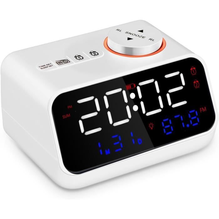 Réveil Numérique Avec Radio Fm, Radio Reveil Avec Double Alarme,Horloge ...