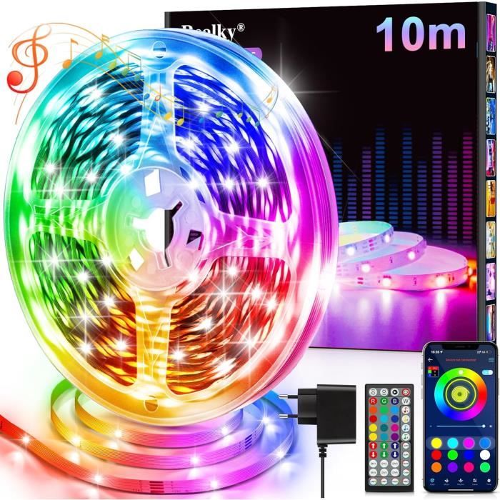Ruban Led, 10M Flexible Rgb Bande Led Decoration Chambre, Bluetooth App ...