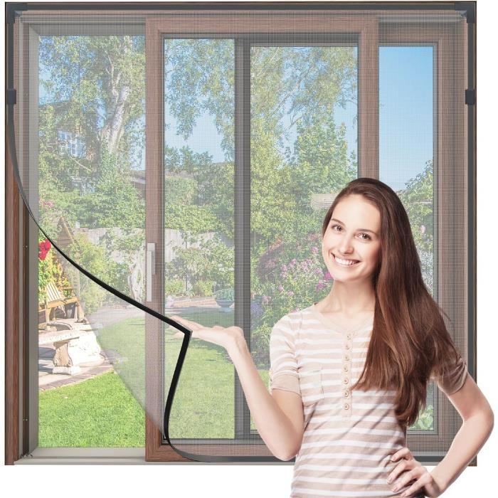 Moustiquaire Fenetre Ajustable Pour Fenêtre Moustiquaire Magnétique Amovible Avec Cadre Complet ...