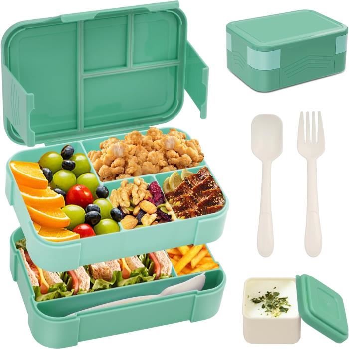 Bibury Lunch Box Enfant, Bento Lunch Box sans BPA, Boite Repas avec 6 ...