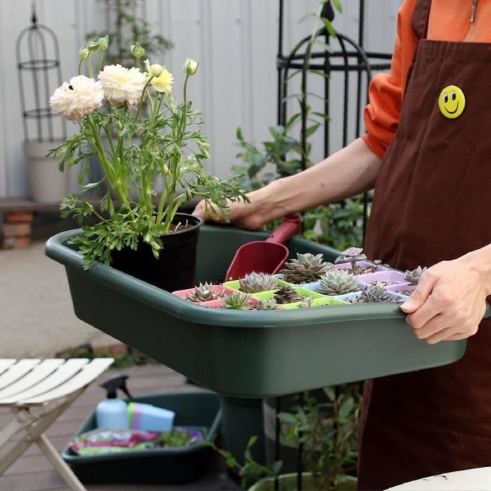 Set de 3 pots en plastique professionnel plat (59x42x11cm) pots de ...