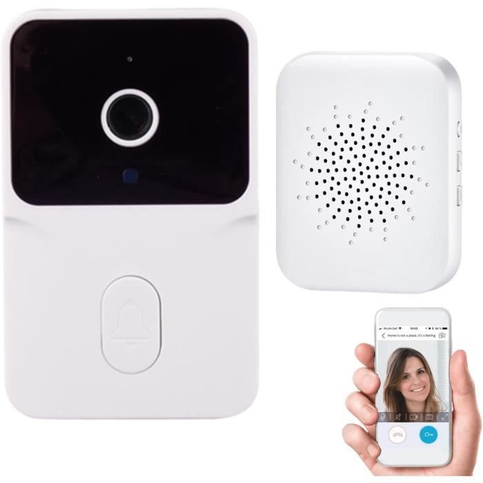 Sonnette Vidéo Sans Fil, Caméra Visuelle Hd Wi-Fi 2,4 G Avec Interphone ...