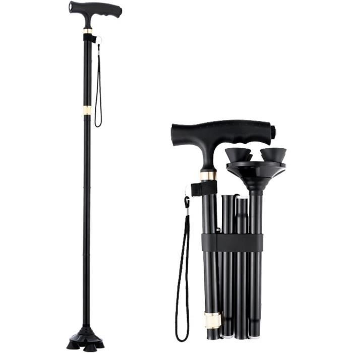 Canne De Marche Pliante En Aluminium Avec Lumière Led Pour Hommes Et ...