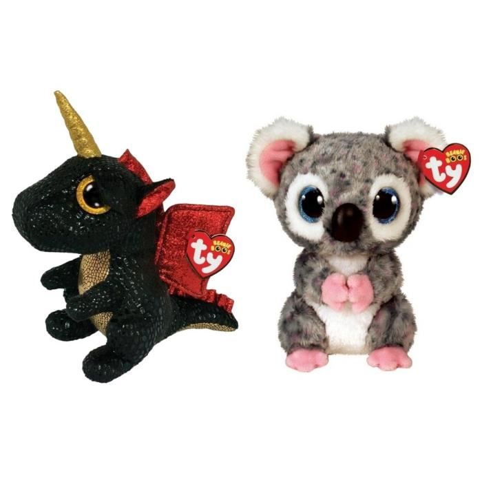 Ty - Peluches - Beanie Boo's - Grindal Dragon & Karli Koala - Cdiscount ...