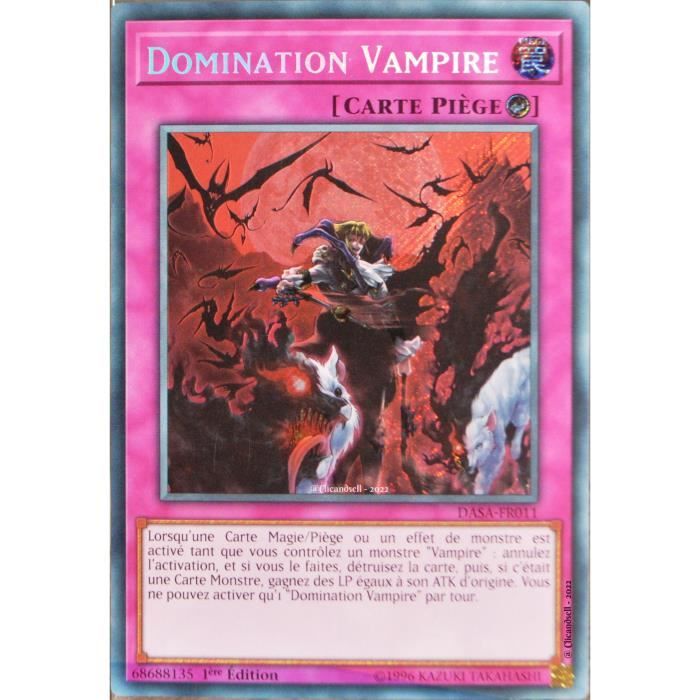 Carte YU-GI-OH DASA-FR011 Domination Vampire Secret Rare NEUF FR - Cdiscount Jeux - Jouets