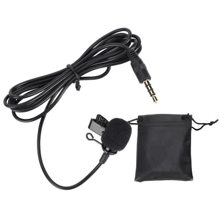 Zerone Microphone à pince Clip-On Microphone Portable Lavalier Revers ...