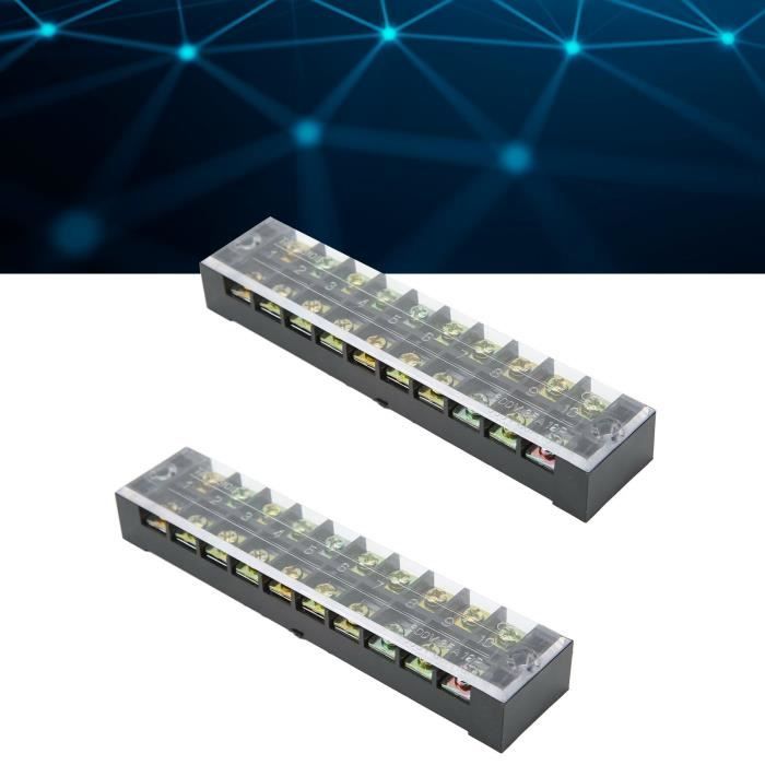 ZJCHAO bornier de bloc de barrière métallique Bornier, Barre de Câblage ...