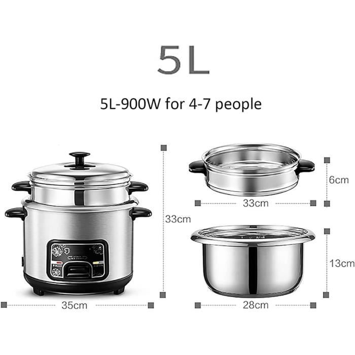 Cuiseur A Riz-Cuiseur À Riz Avec Panier Vapeur, Cuiseur À Riz Et ...