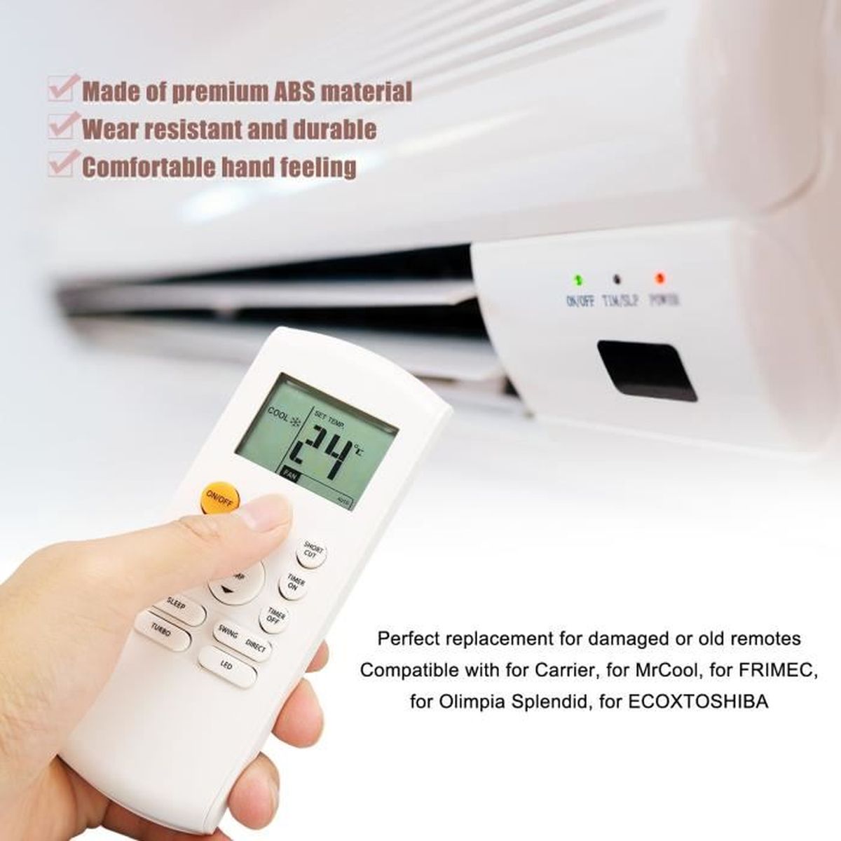 Télécommande de climatiseur RG57B BGE pour R57B1 BGE RG52A2 BGEFU1 RG57 ...