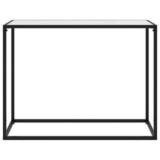 (SOLDE d'été) Table console - Décor salon - Blanc 100 x 35 x 75 cm ...
