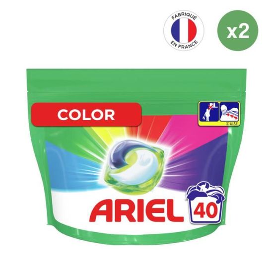 2x40 Pods Color, Lessive En Capsules Ariel - Cdiscount Electroménager