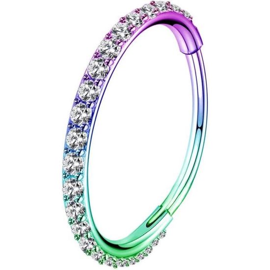 18G 6 8 10 12Mm Piercing Nez Hoop Anneaux Argent 316L Acier Inoxydable ...