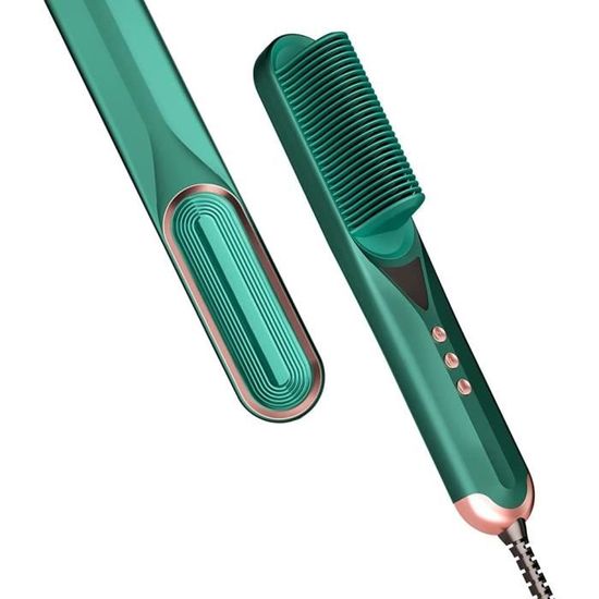 LIWI-Brosse Lissante Chauffante Lisseur Cheveux, Lisseur et Bigoudi 2 en 1, Peigne Ionique de ...