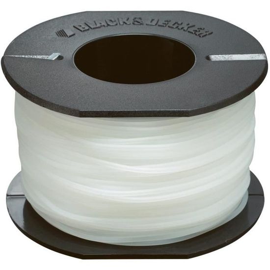BLACK+DECKER Bobine de Rechange pour Coupe-Bordures, 50 m de Fil en Nylon Transparent et ...