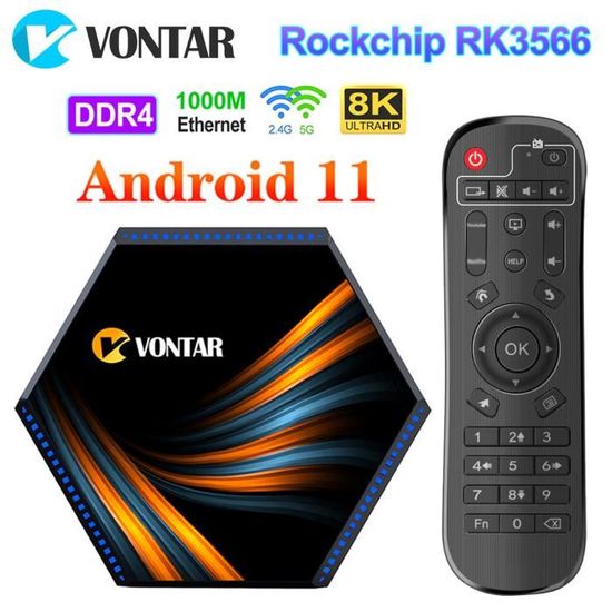 KK MAX TVBox Android11 décodeur réseau RK3566 USB3.0-8GB+64GB-2.4&5G Wifi-1000M-BT4.1 ...