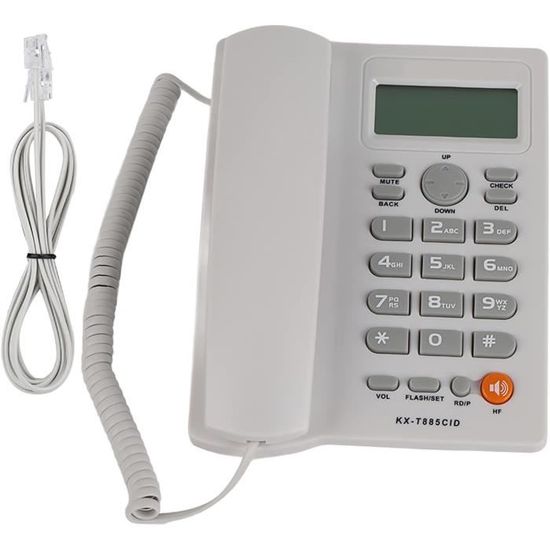 Téléphone Fixe Filaire, Telephone Fixe Mural Avec Répondeur, Affichage Id De L'Appelant ...