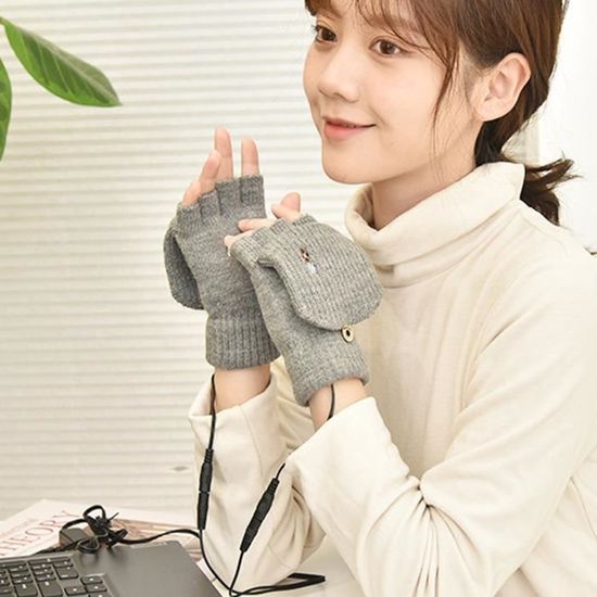 Gants chauffants - SHIPENOPHY - USB - Acrylique doux - Lavables ...