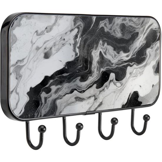 Porte-Clés Mural Décoratif Abstrait Texture Marbre Auto-Adhésif 4 ...