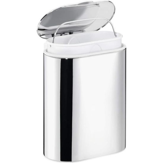 ® Poubelle Elegant, Adhésive, Chromée, Design Unique, Acier Inoxydable ...