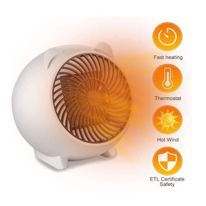 Mini Chauffage Soufflant, Radiateur Soufflant Electrique, Chauffage Soufflant, Chauffage ...