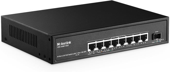 8 Port 2.5 Gigabit PoE Switch with 10G SFP, 8 x 2.5G Ethernet Ports, 8 ...
