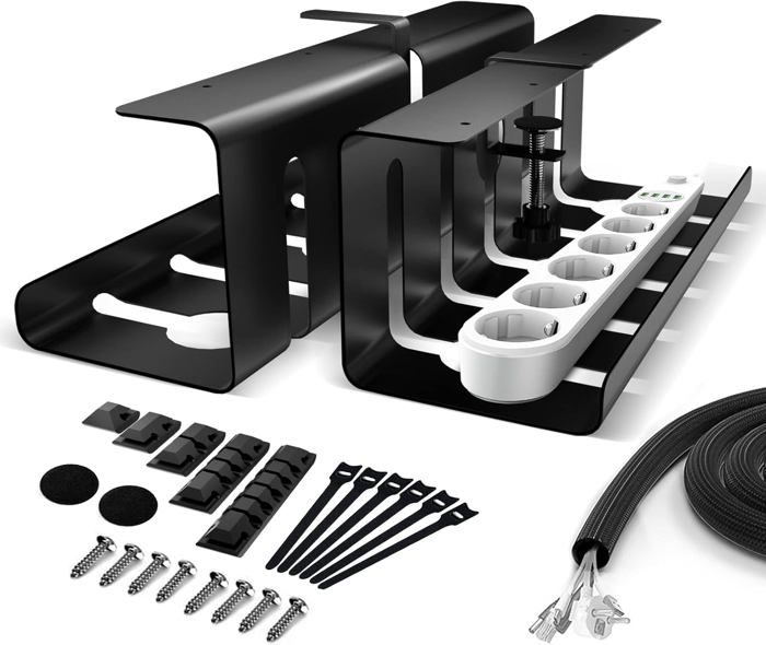 Lannvan Cable Management Bureau, Set de 2 Chemins de Câbles sans ...