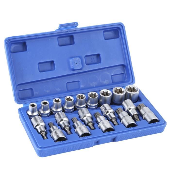 Akozon Douille hexagonale de drive Hex Wrench Sleeve, 19Pcs/Set 1/2in ...