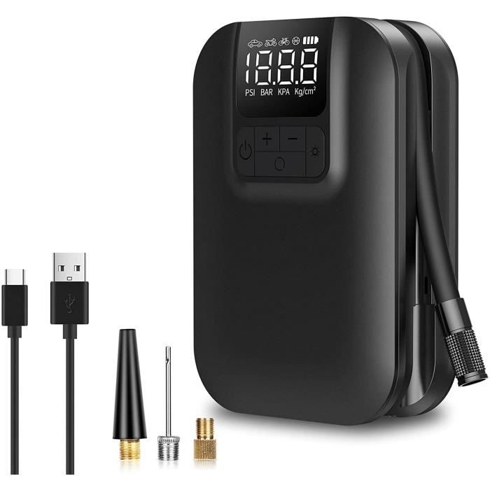 Compresseur à Air Portatif,5000mAh Auto Gonfleur Pneus Mini Compresseur ...