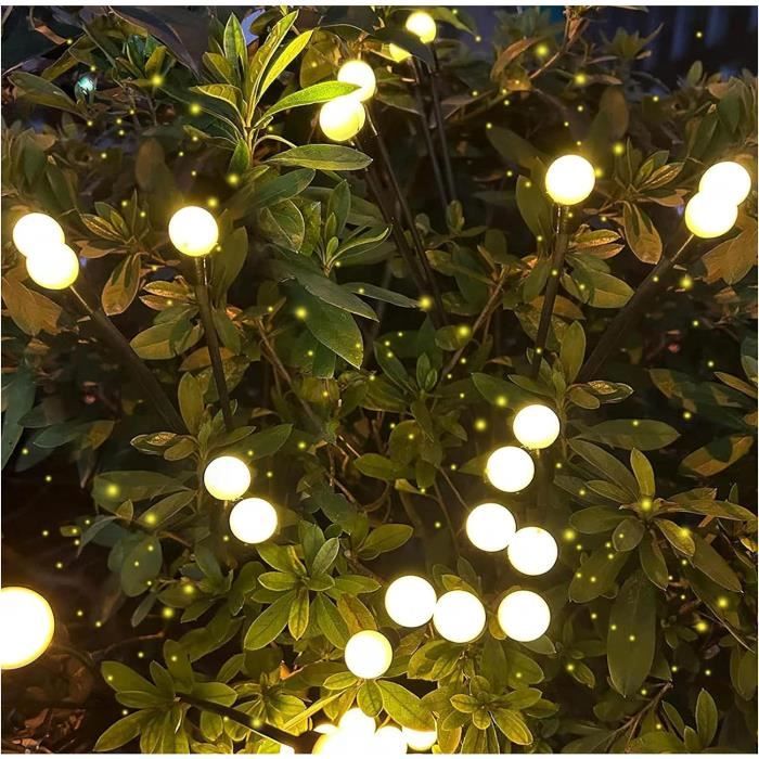 Lucioles Solaire Jardin, 4 Packs De 6 8 10 Led Lampes Solaires Jardin, Éclairage Automatique ...