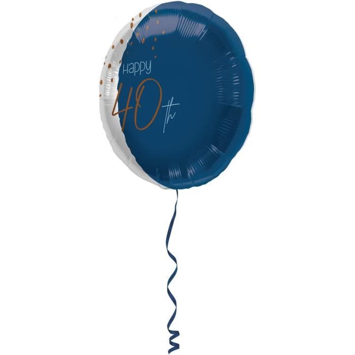 Ballon Gonflé à l'hélium Elegant True Blue 40 Ans - 45cm.[G1841 ...