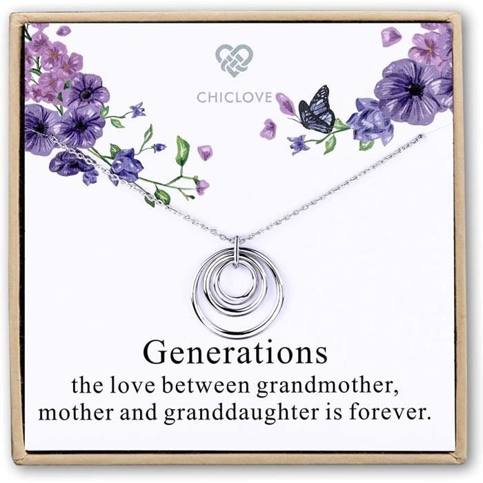Collier Générations - 3 générations, Collier 3 Collier Grand-mère ...