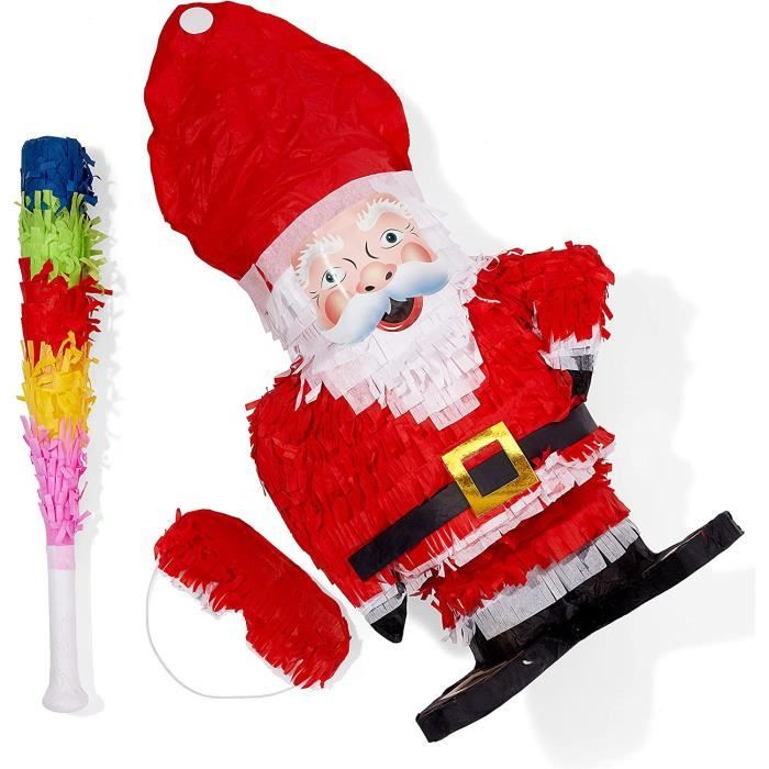 Piñata du Père Noël à Remplir de Jouets & de Bonbons avec Bâton ...