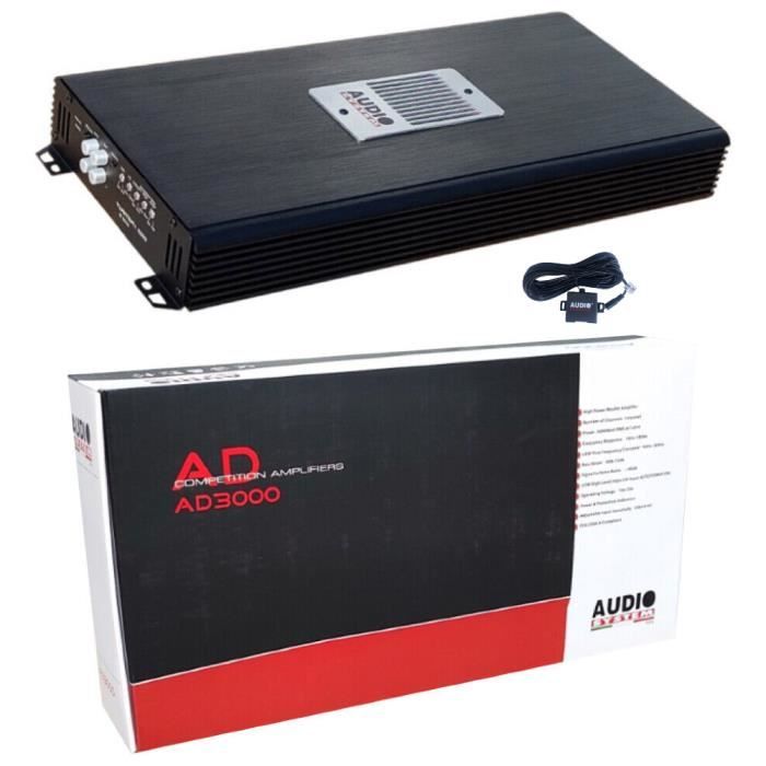 1 amplificateur AUDIO SYSTEM AD3000 1 canal 3000 watts rms stable à 1 ...