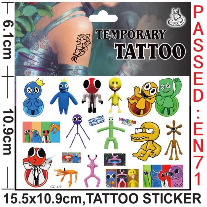 Autocollants De Tatouage Amis Arc-en-ciel Pour Enfants, Jouets Monstres ...