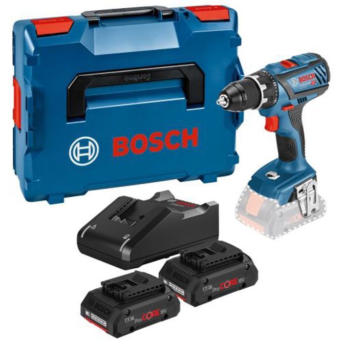 Perceuse-visseuse 18V GSR 18V-28 + 2 batteries Procore 4Ah + chargeur + coffret L-Boxx - BOSCH ...