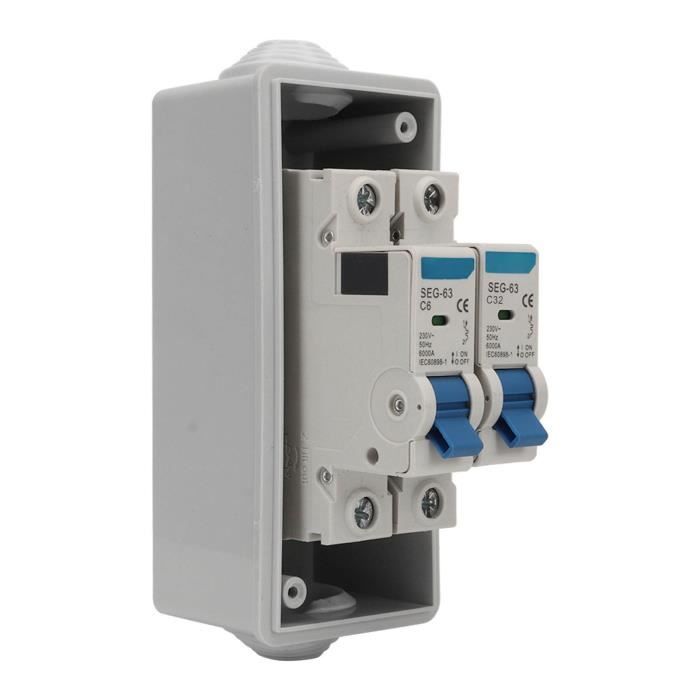 Disjoncteur 2P Disjoncteur Miniature 230V 6A 32A 2P Forte Capacité De Rupture Disjoncteur Dc ...