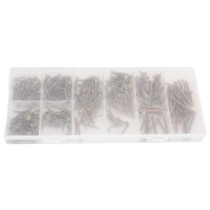 EJ.life vis à bois Kit d'assortiment de vis à tête fraisée en acier inoxydable 345 pièces ...