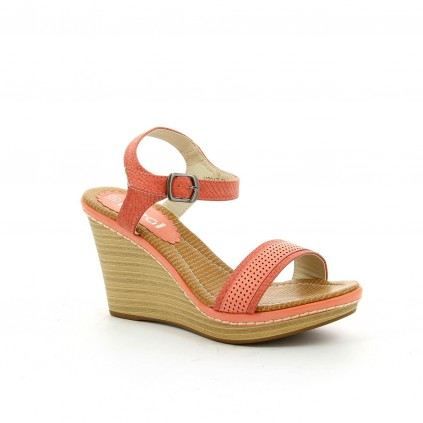 Chaussure femme Sandale MAUD Corail Orange Corail - Cdiscount Chaussures
