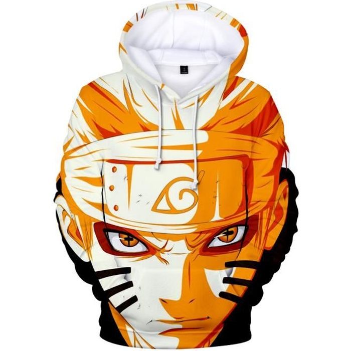 Animation Naruto, pull 3D, pull à capuche imprimé numérique Capuche One ...