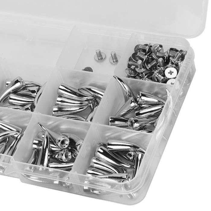 Kit de rivets punk 100 Pcs Punk Rivet Kit Alliage avec 3 Pcs Outils En ...
