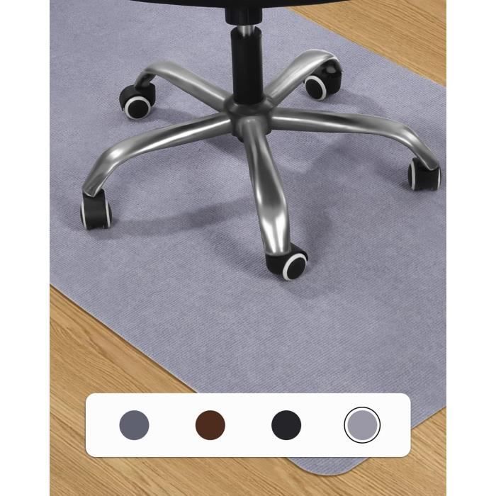 140×90Cm Tapis Chaise De Bureau, Gris Clair, Antidérapant, Tapis ...