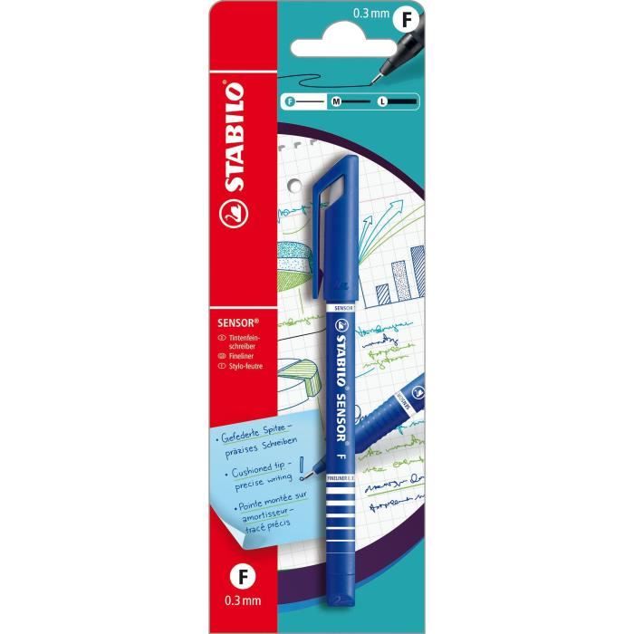 STABILO 1 stylo-feutre SENSOR F bleu - pointe fine - Cdiscount Beaux ...