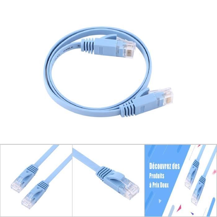 Tbest Câble LAN RJ45 CAT6 Câble réseau Ethernet plat RJ45 CAT6 LAN ...